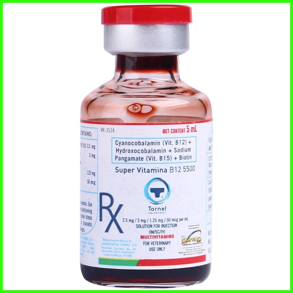 ∵ Tornel Super Vitamina B12 5500 (5ml) Rooster Logo for Gamefowl ...