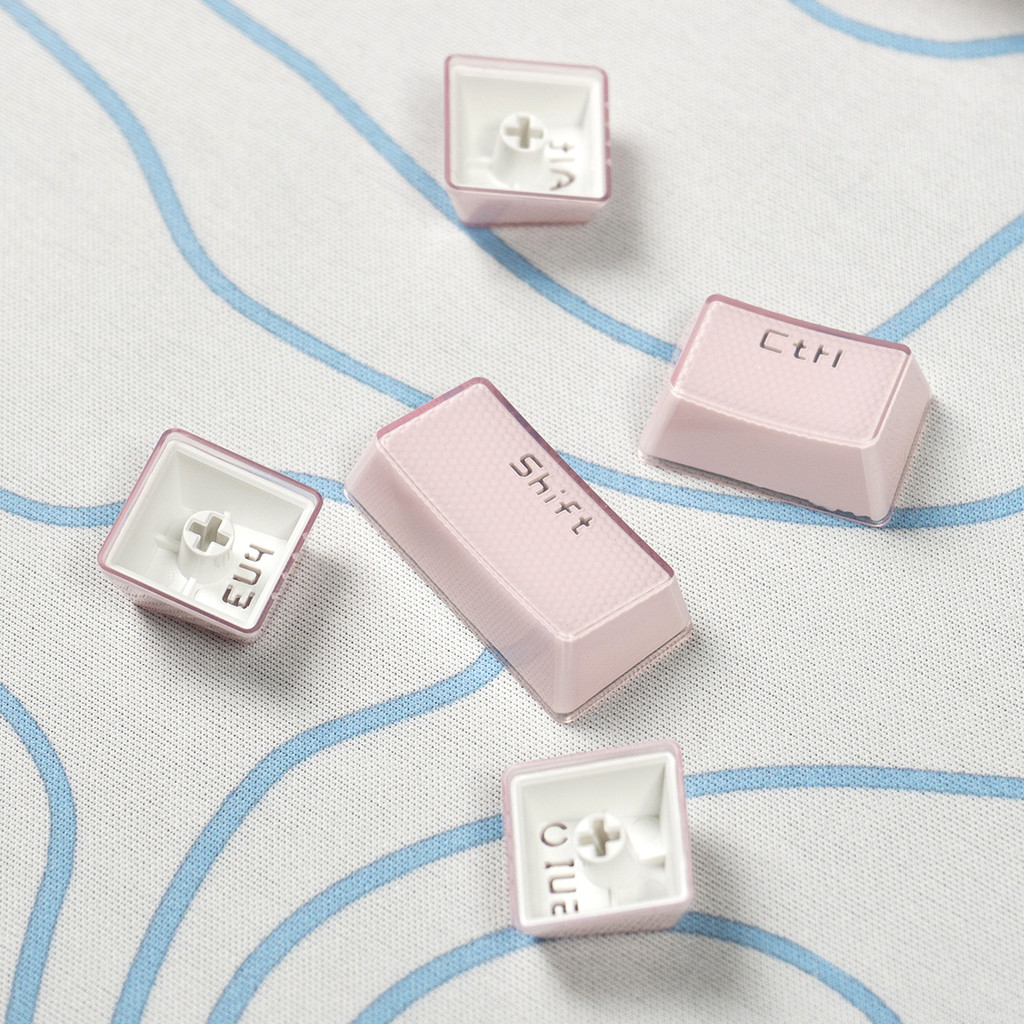 Crystal Jelly Keycaps OEM profile 134 Keys ABS Double shot Font Light ...