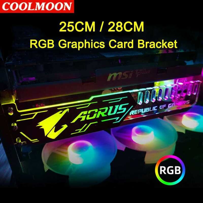Coolmoon RGB Light Graphics Card Bracket 25Cm/28Cm 5V Maliit Na 4 GPU ...
