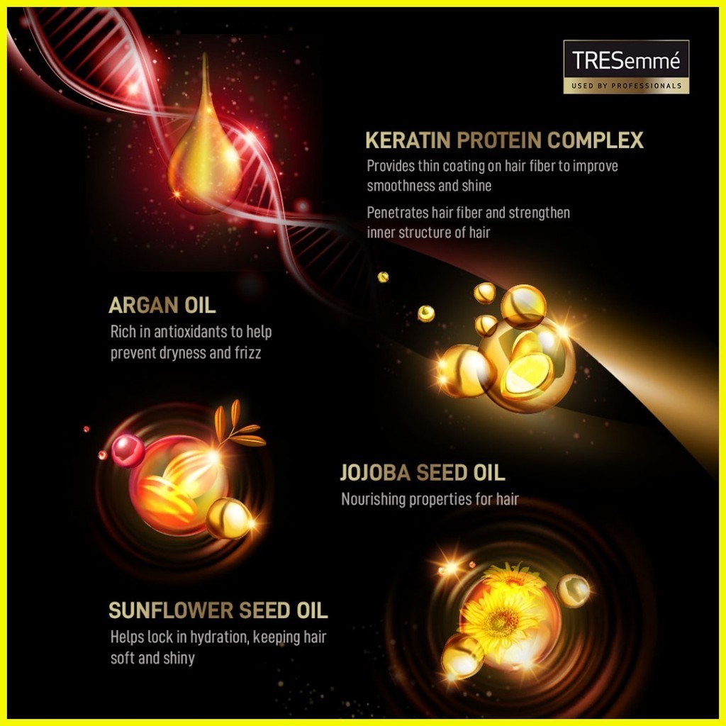 Tresemme Keratin Smooth Kera10 Serum Conditioner 650ml X2 Shopee