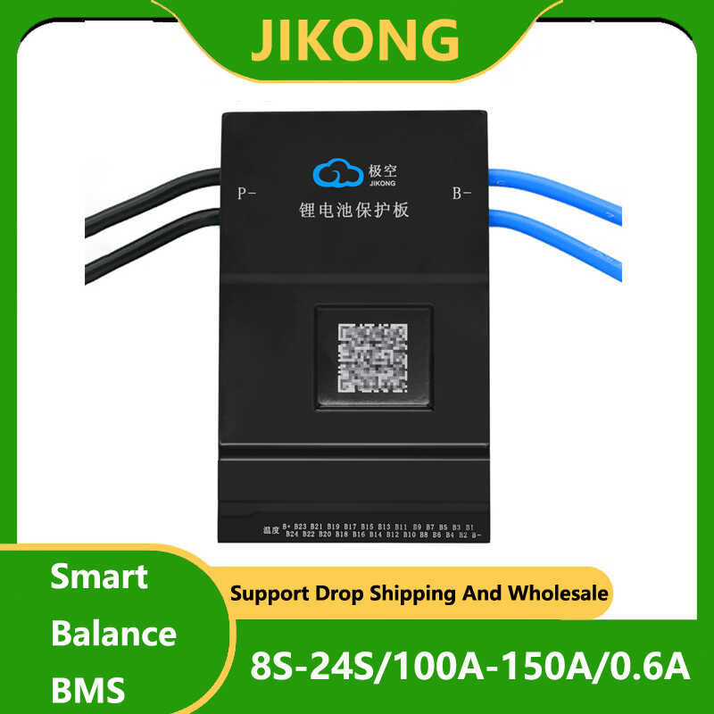 JK BMS Smart 0.6A Active Balance Life4 18650 Battery 12V 8S 24V 16S 48V 20S 60V 24S 72V 100A 1 ...