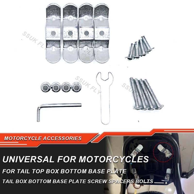 Tail Universal Motorcycle Top Box Trunk Lage Case Bottom Base Plate ...
