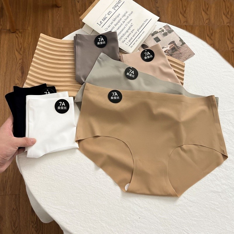 FINETOO Seamless Underwear For Women Mid Waist Panties Comfortable And ...