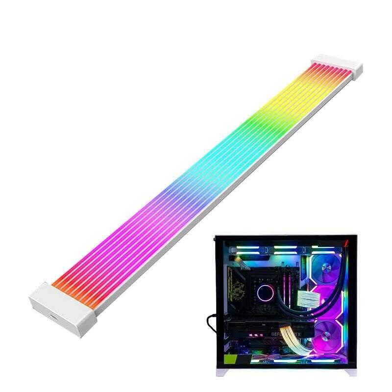 Pin/3X8-Pin ATX 24 Power Supply PSU Cables Sleeved Extension RGB Wire ...