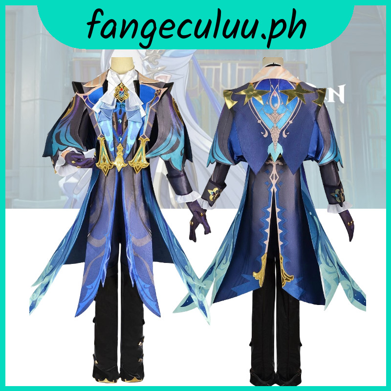 Neuvillette Genshin Impact Cosplay Costume Fontaine Anime Party Outfit ...