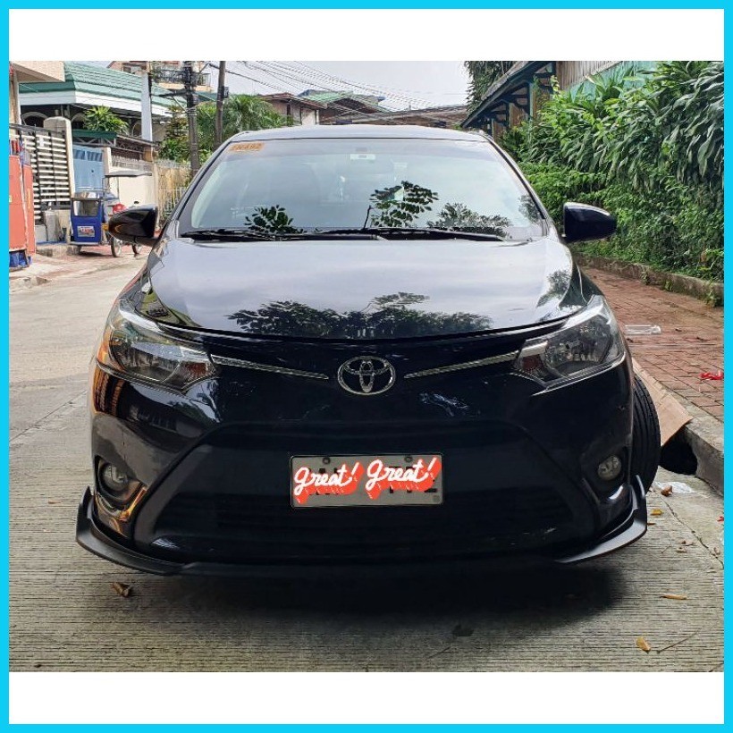 ♂ Toyota Vios 2013-2020 Bumper Front Lip Chin Body Kit (Black) | Shopee ...
