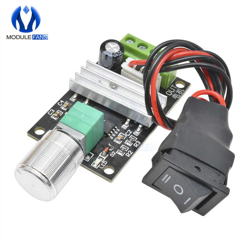 6V DC 12V 24V 3A 80W PWM Engine Speed Control Switch, Reversible Adjustment Board, LED ...