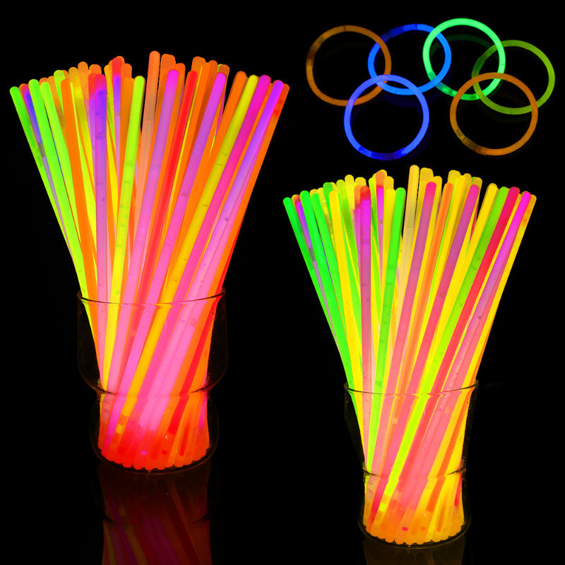 100PCS Colorful Glowing Stick - for Festival Wedding Party Decor ...