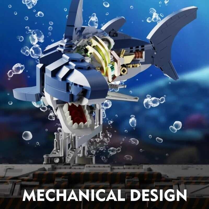 d Mecha Series Shark Kit Robot Building Blocks Mech Action Figure Sea ...