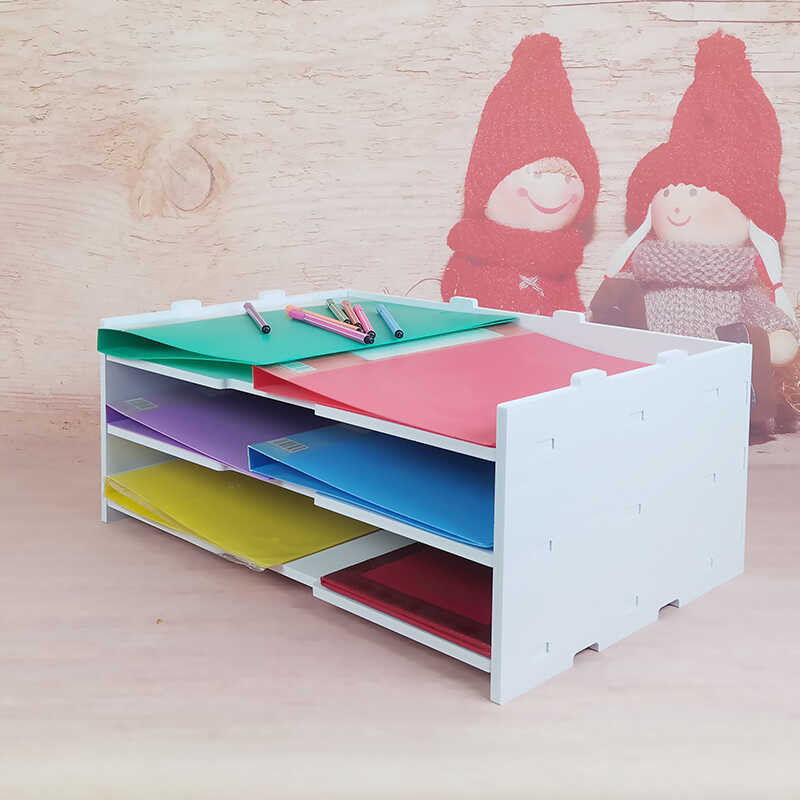 Mga Material ng A3 Paper Storage Shelf Office Organize ang Shees Multi ...