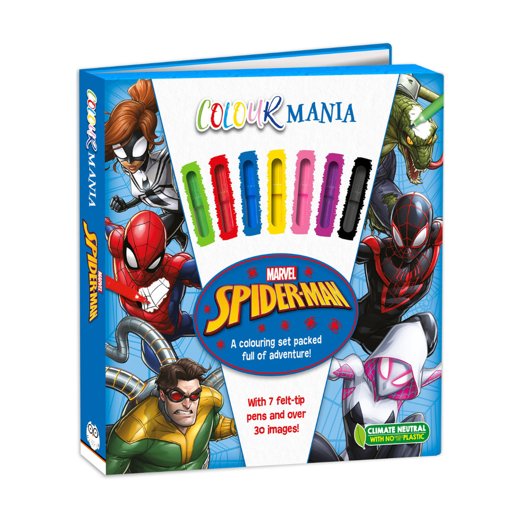Marvel Spiderman Colouring Book Colourmania Set (Box Set) | Shopee ...
