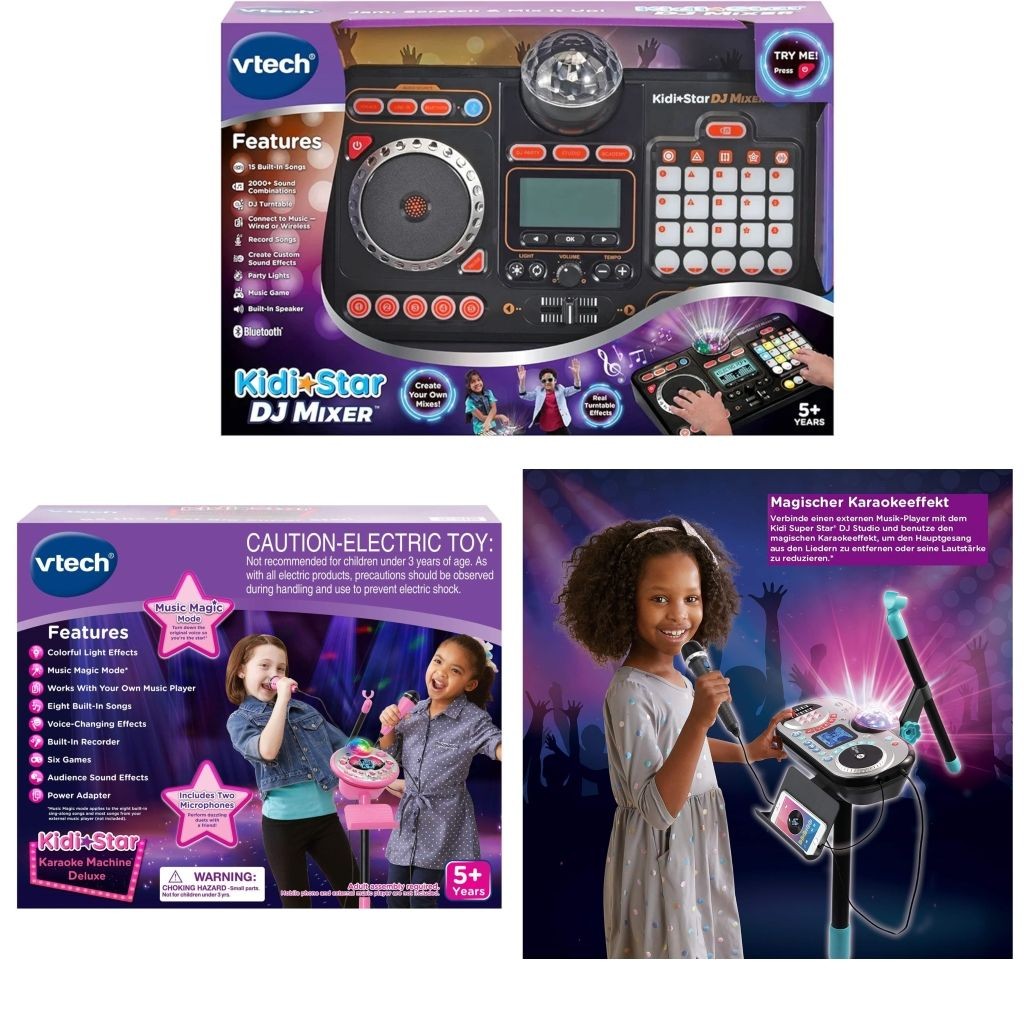 Vtech VTech KidiStar KidiStar Children DJ Mixer 15 Songs Built-in Songs ...