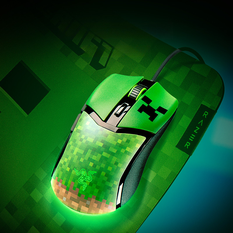 Original Razer Cobra - Minecraft Edition Lightweight Wired Gaming Mouse ...