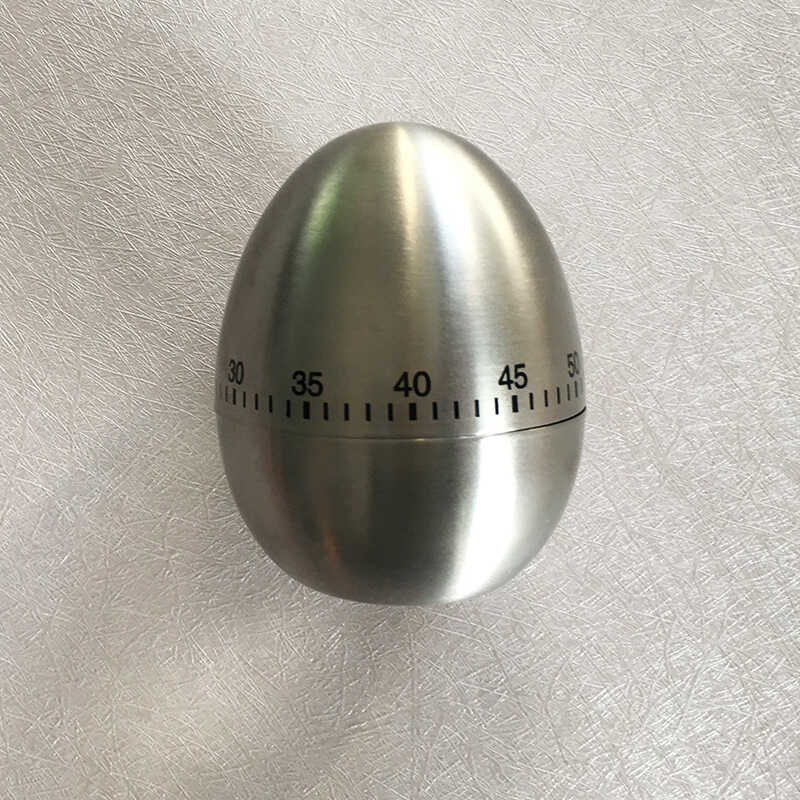 Stainless steel timer, countdown timer, kitchen egg shaped mechanical ...
