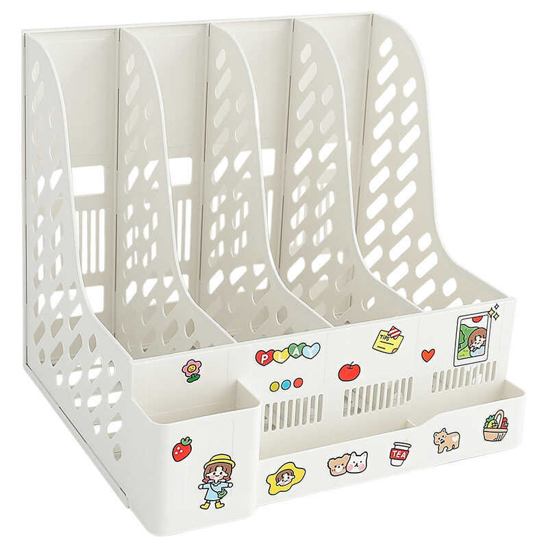 Creative desktop book upright storage bookshelf with student storage ...