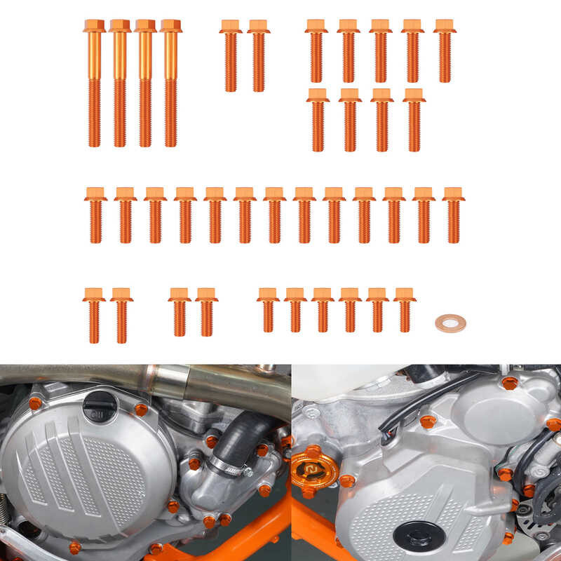 39PCS M5 M6 Aluminum Engine Bolts Kit Para sa KTM 250 300 EXC XCW 2020 ...