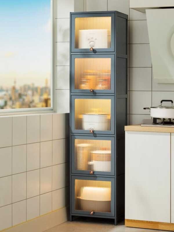 Kitchen Rack * Cabinet-Type Floor-Standing Multi-Layer Refrigerator ...