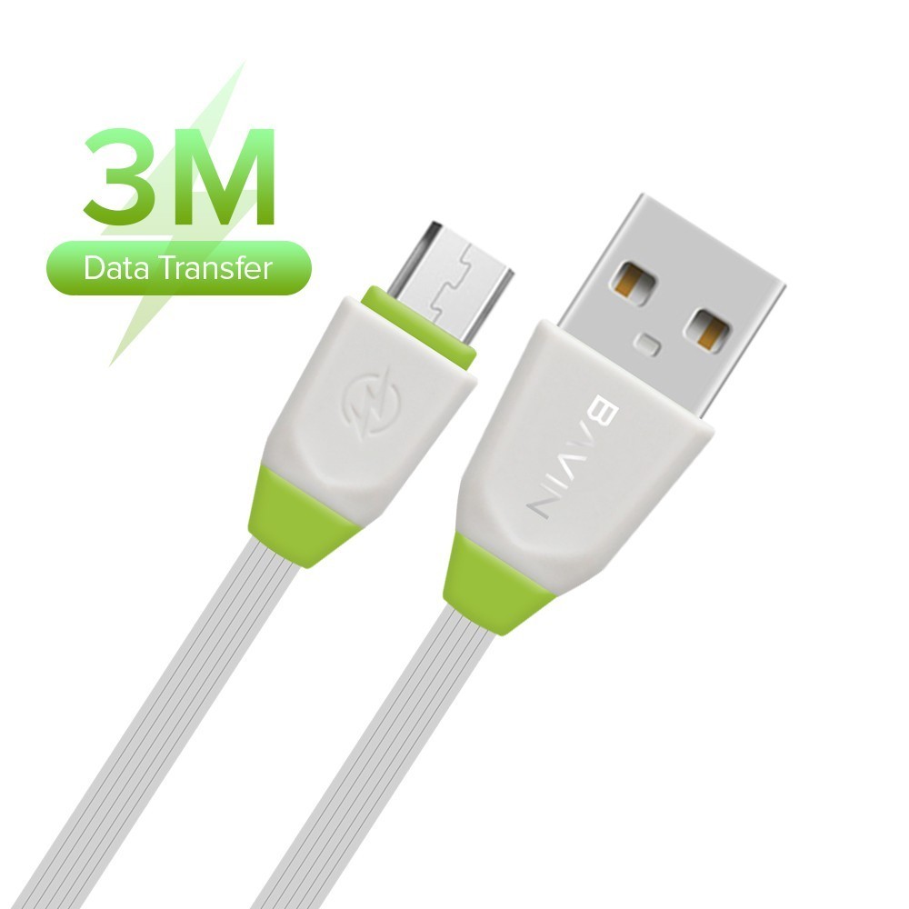 Bavin 3 Meters 2A USB Charging Data Transfer Cable for Micro/ios ...