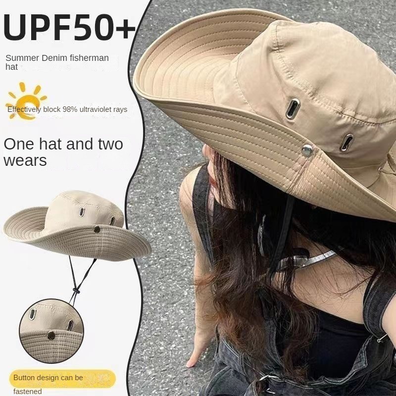 OW Quick Dry Fisher Hat Wide Brim Outdoor Women Men's Summer Bucket ...