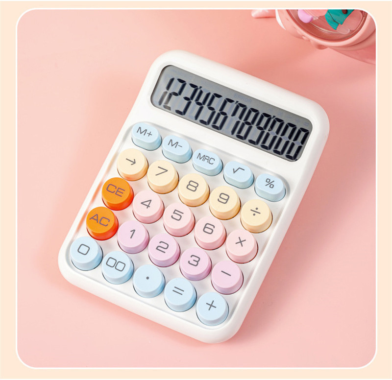 Candy Color Calculators with Big Display & Mechanical Dot Keyboard,12 ...