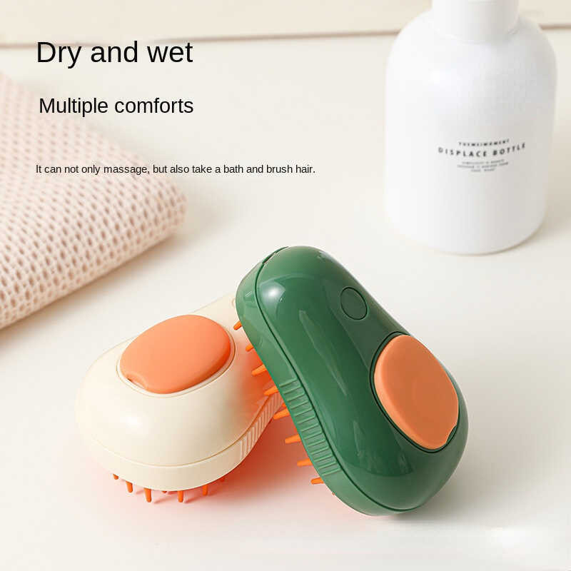 Border Popular Cross Pet One Button Spray Bath Comb Cat And Dog Massage ...