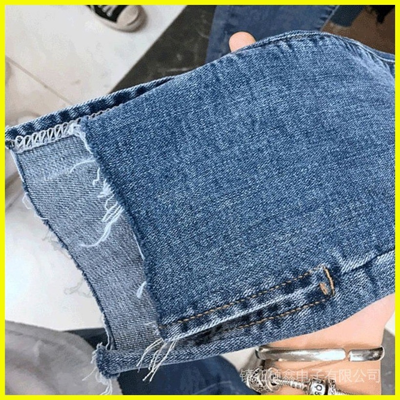 Jeans Slimmer Look Straight Casual Loose 2022 Denim Ripped High Waist