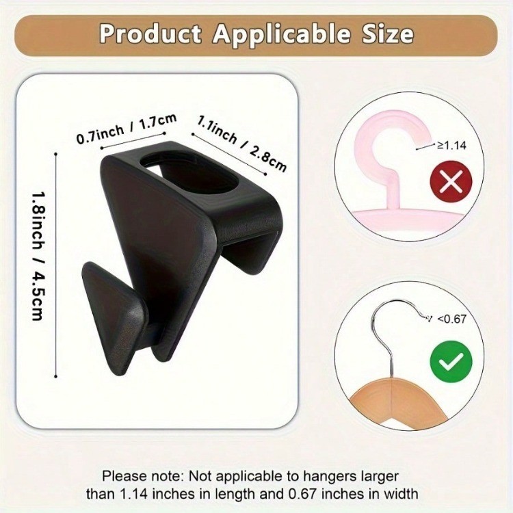12pcs Space Saving Hangers Hooks, Space Savers with Triangles for ...