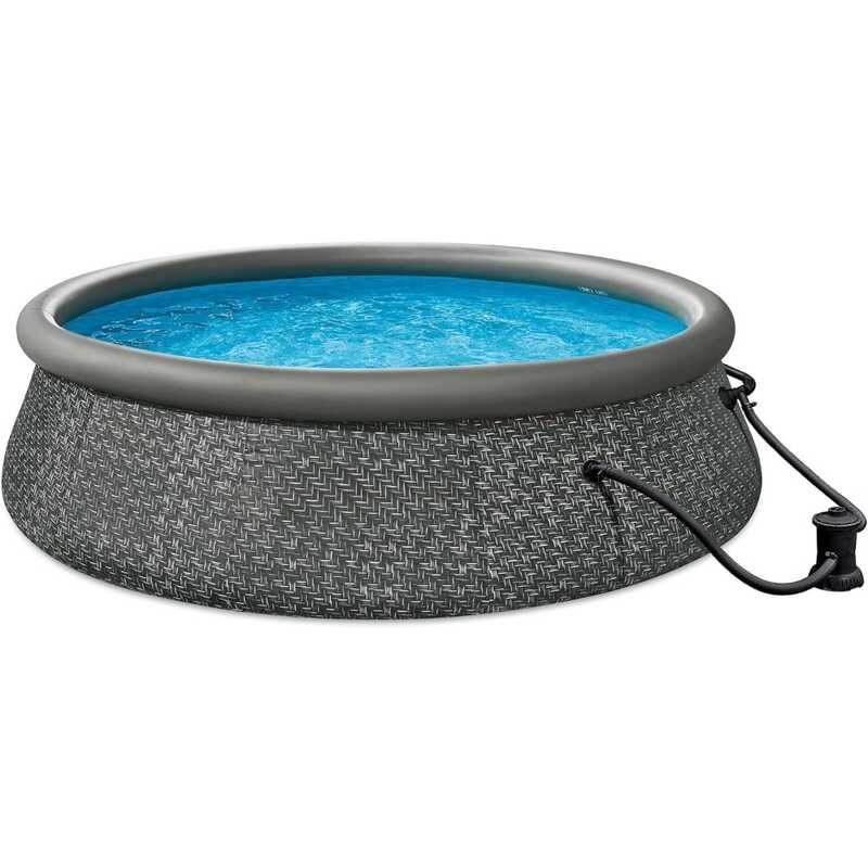 Pool, 12 Foot By 36 Inch Quickset Round Iatable Ring Top Above Ground ...