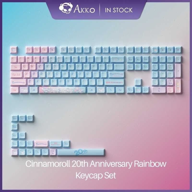 Cinnamoroll 20Th Akko Anniversary Jda/Opi Keycap Set, Sustainable PBT ...