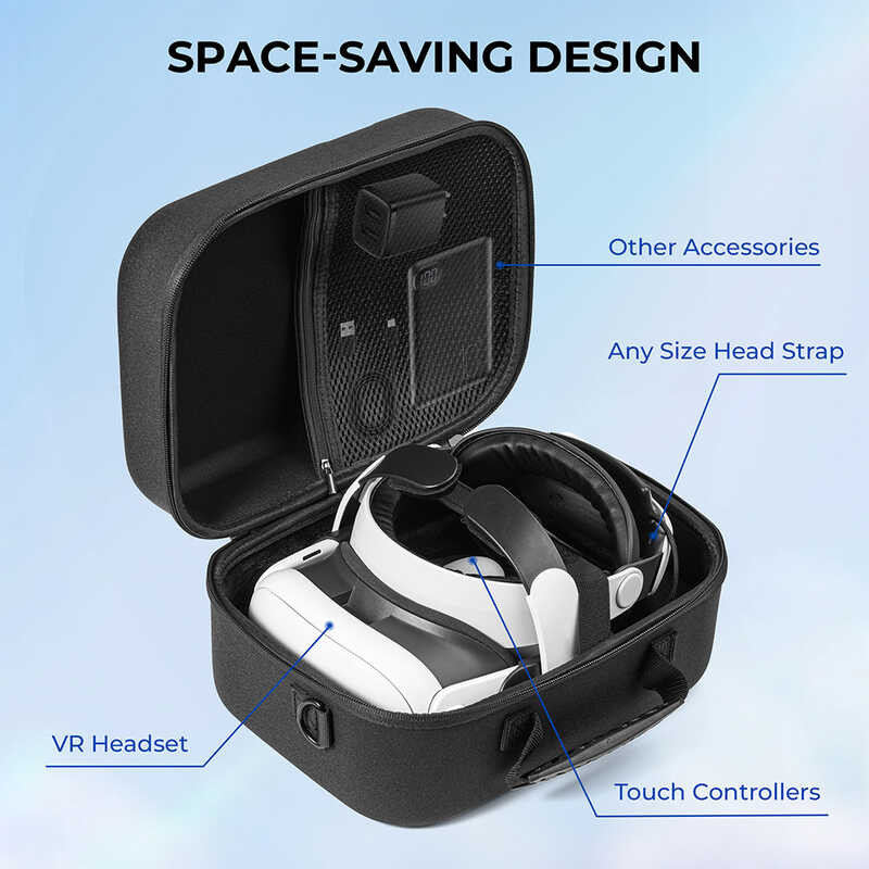 Storage Hard Meta Quest 3 VR Glasses Para Sa BOBOVR M3 PRO Elite Strap ...