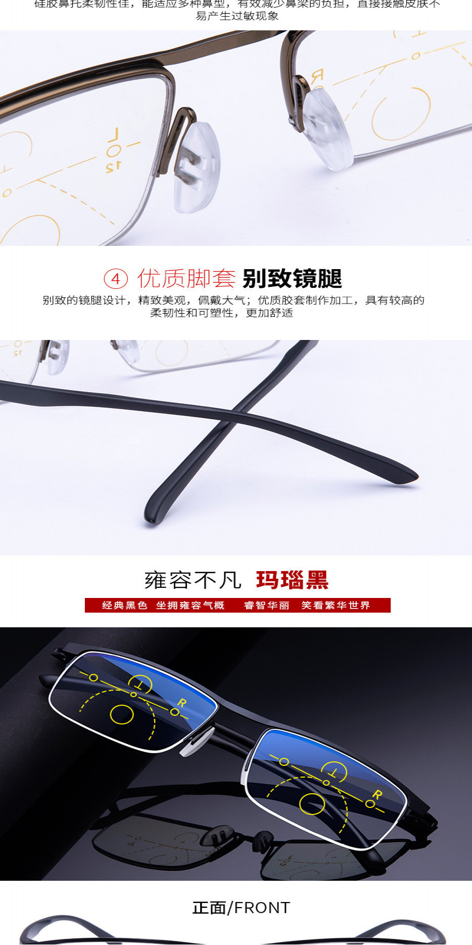 Double Vista Progressive Multifocal Automatic Zoom High-Definition Anti ...