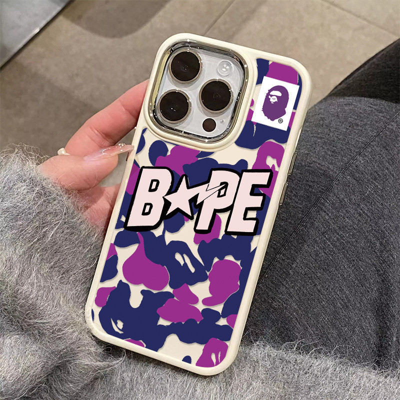 Camouflage Purple BAPE Niche Pattern Phone Case Compatible for IPhone ...