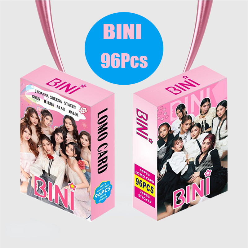 BINI Lomo Cards 96Pcs/Box Photocards Jhoanna Sheena Aiah Mikha ...