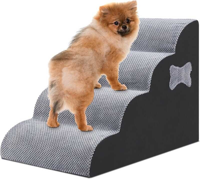 small Beterzack dog stairs, 4-step pet steps, suitable for high bed and ...