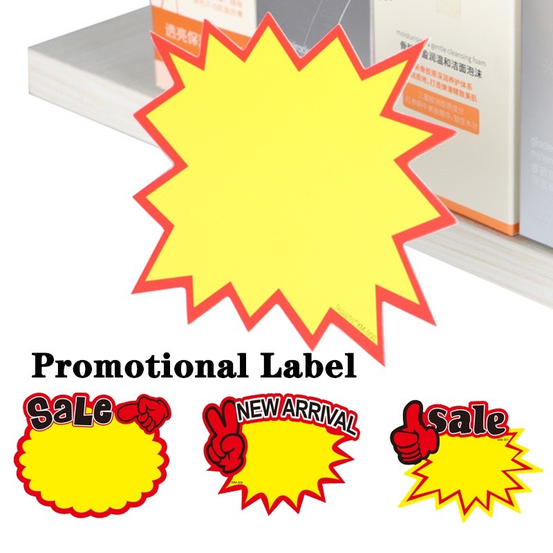 10pcs/set Advertising Paper Promotional Label Goods Price Tags POP ...