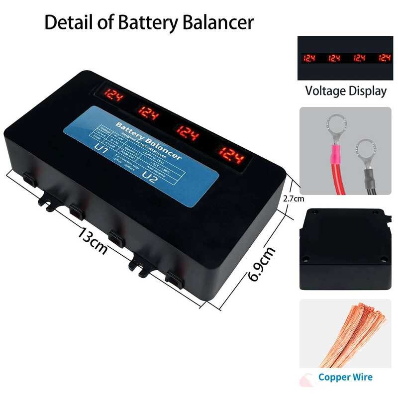 48V 24V 60V BMS Smart Battery Equalizer 10A Current Active Voltage BaLi ...