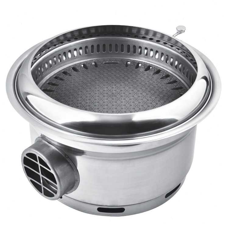 Corean carbon commercial self-service grill, charcoal fire restaurant ...