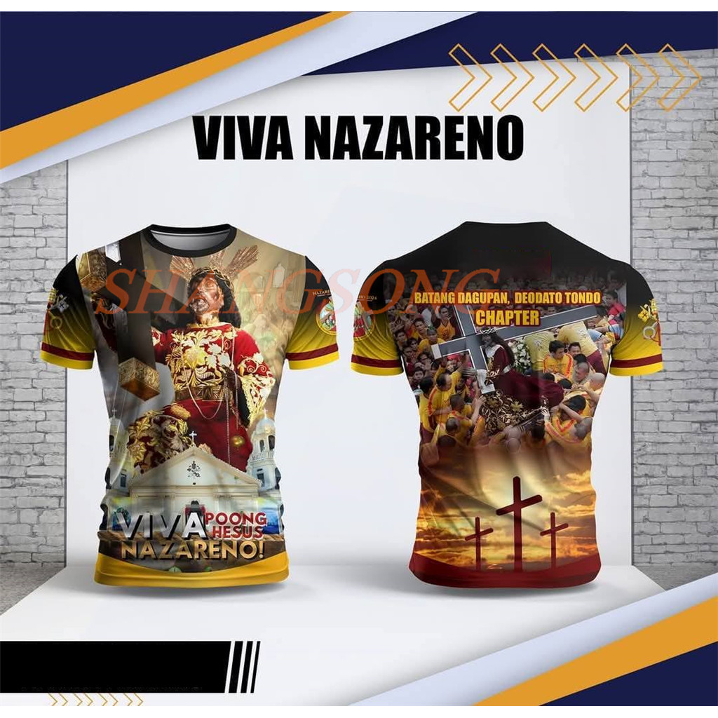 [FREE CUSTOME] Fully sublimated 3D print TSHIRT nazareno 2025 debosyon ...