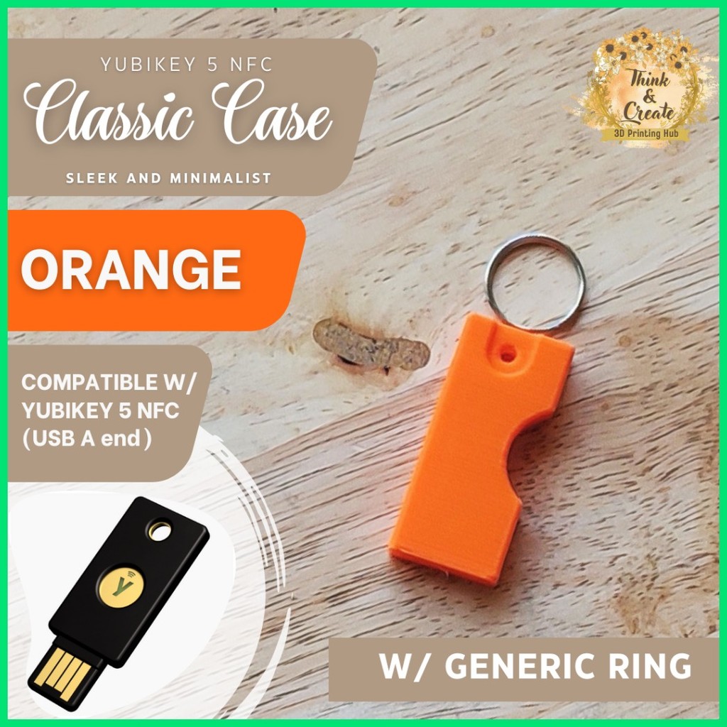 ♻ Yubikey 5 NFC Classic Case / Holder for Yubikey 5 NFC (for USB A end ...