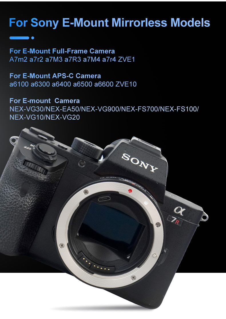 Niyi EF-NEX III Autofocus Adapter Ring Canon EF EF-S mount Lens to Sony E Camera lens to Sony E ...