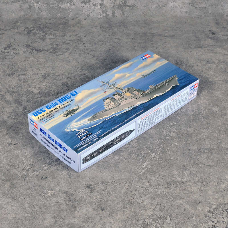 plastic Small hand assembled model ship US Navy DDG Cole missile ...