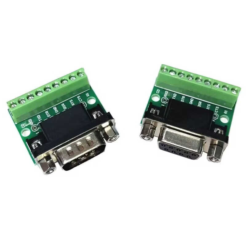 DB9 Male Female Adapter Signals Module RS232 RS485 Serial To Terminal 9-Pin 9-Hole Connector ...