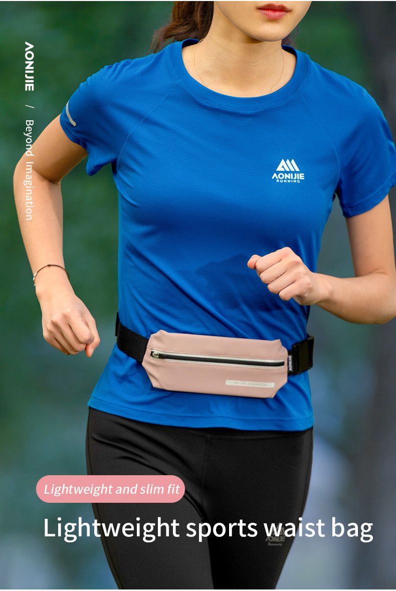 AONIJIE W8129 Waterproof Slim Running Belt Jogging Waist Bag Travel ...
