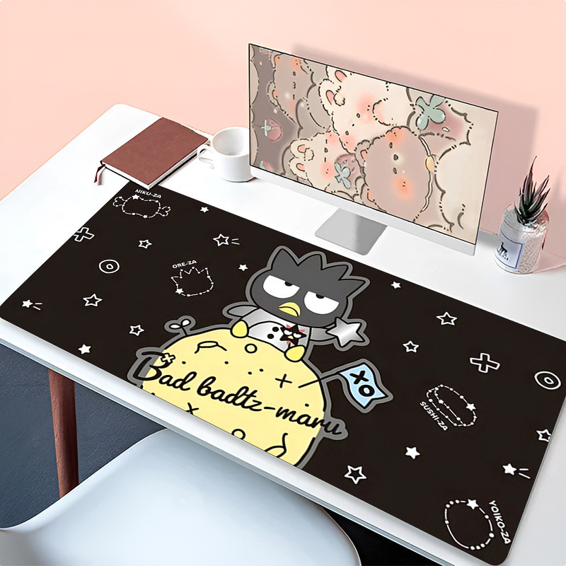 Sanrio Bad Badtz Maru Mouse Pad Large Black Cartoon Cute Keyboard Rug ...