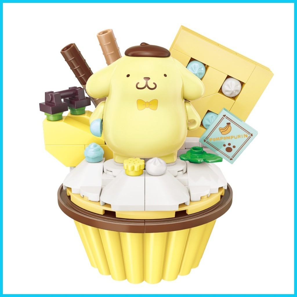 ۞ Keeppley Sanrio Cupcake Series - Pompompurin Banana Cupcake Building ...