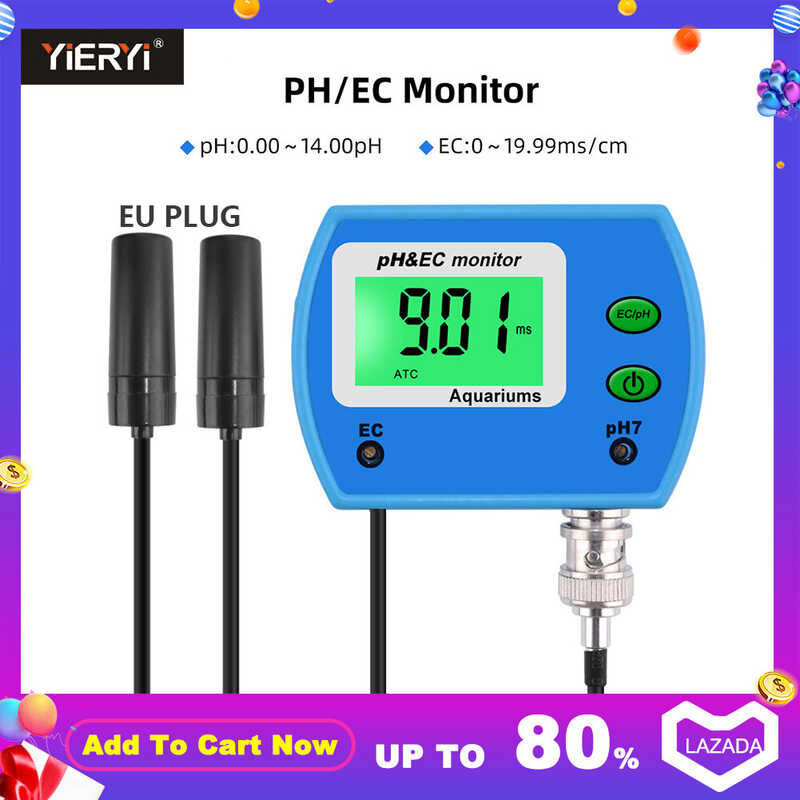 2 Yieryi 1 Para Sa Aquarium Multi-Para Water Quality Monitor Online Ph ...