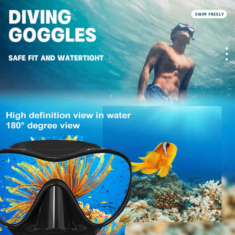 4 High Definition Diving Mask Sa, Snorkeling Equipment, Freefree Diving ...