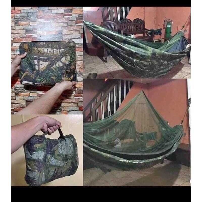 Duyan military duyan with mosquito net hammock | Shopee Philippines