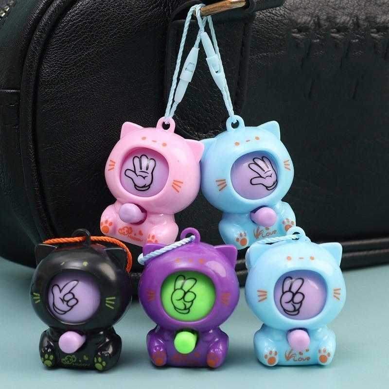 Animal Rock Paper Scissors Guessing Toy - Backpack Pendant - Mini, Cute ...