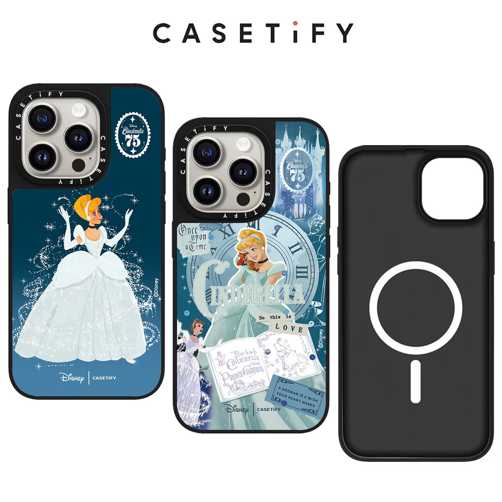 Matte Magnetic Mirror 75th Anniversary Cinderella Phone Case for IPhone ...